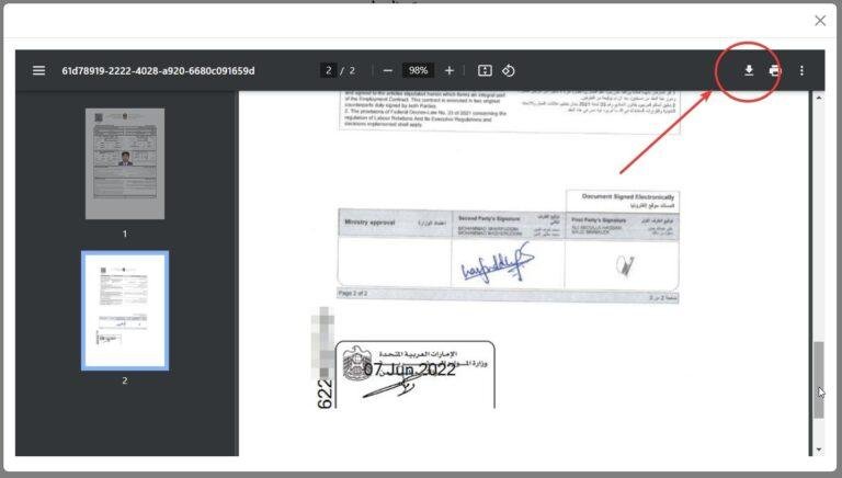#1 - How to Download Approved Labour Contract in UAE